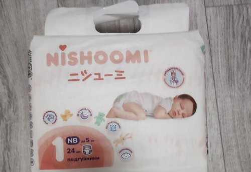 Подгузники nishoomi 1 NB