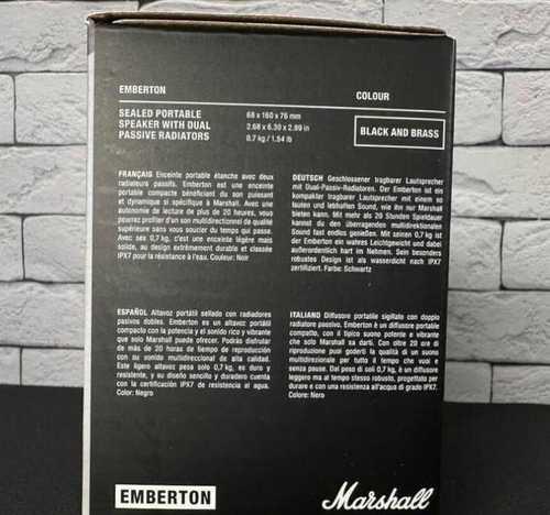 Колонка Marshall Emberton оригинальное качество (Арт.47317)