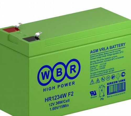 Батарея аккумуляторная 12V/9Ah WBR HR1234W F2 (151