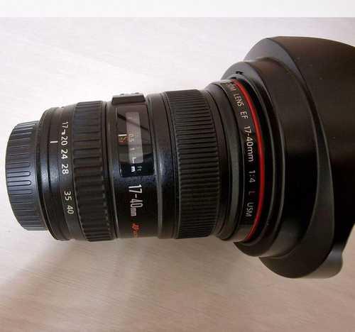 Объектив Canon zoom lens ef 17-40mm 1:4 L USM