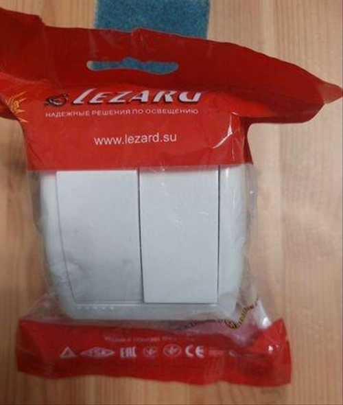 Выключатель Lezard 2 клавишный