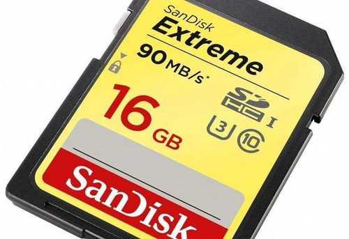 Карта памяти SanDisk Extreme sdhc USH-I 16GB 90MB