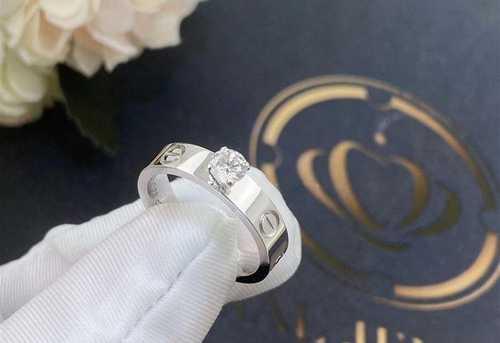 Cartier Love Solitaire кольцо, белое золото