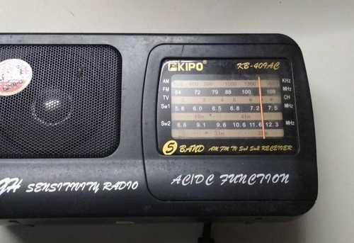 Радиоприёмник Kipo KB-409AC в рабочем состоянии