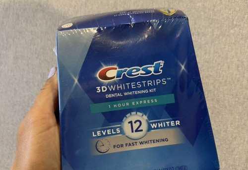 Отбеливающие полоски Crest 3D 1 Hour Express New