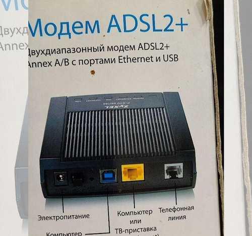 Двухдиапозонный Модем adsl2+ с портами и USB