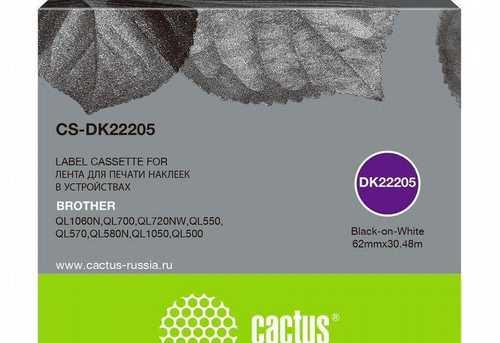 Картридж ленточный Cactus CS-DK22205 черный для Br