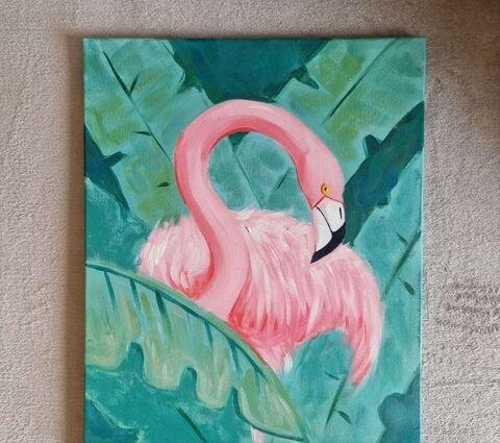 Интерьерная картина Фламинго 40 на 50