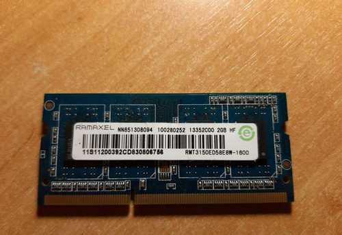 Память ramaxel RMT3150ED58E2 GB SO-dimm DDR3 1600