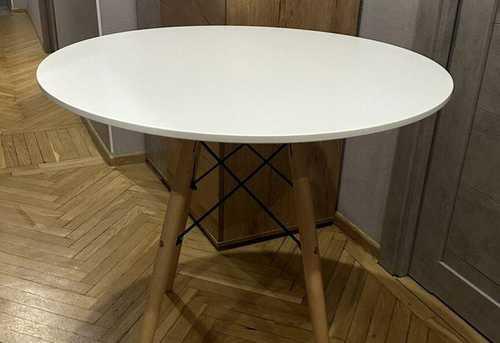 Белый круглый кухонный стол eames новый как IKEA