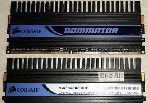 Оперативная память DDR2 2*2 GB Corsair Dominator