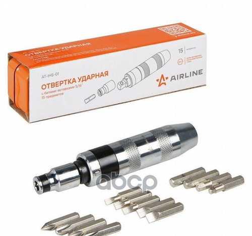 Отвёртка ударная с битами-вставками 5/16" 15 пр