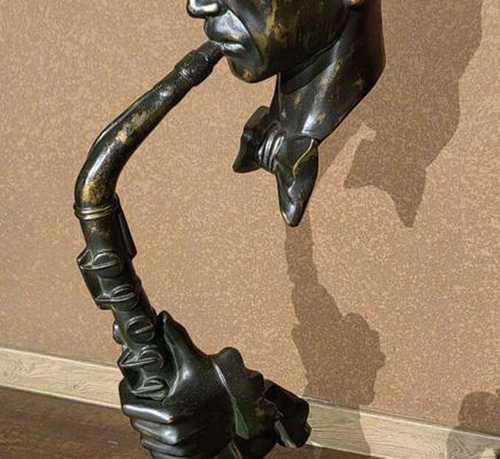 Статуэтка (скульптура) статуя бронза 95см Трубач