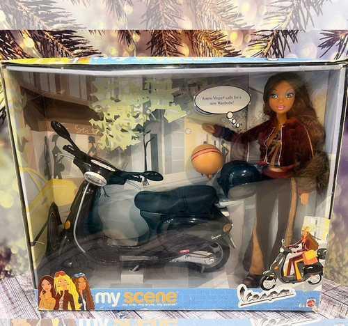 Barbie madison Fashion Doll w/ vespa Scooter Bike