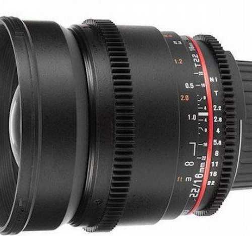 Samyang 16mm T2.2 Cine AS UMC vdslr Canon EF-S