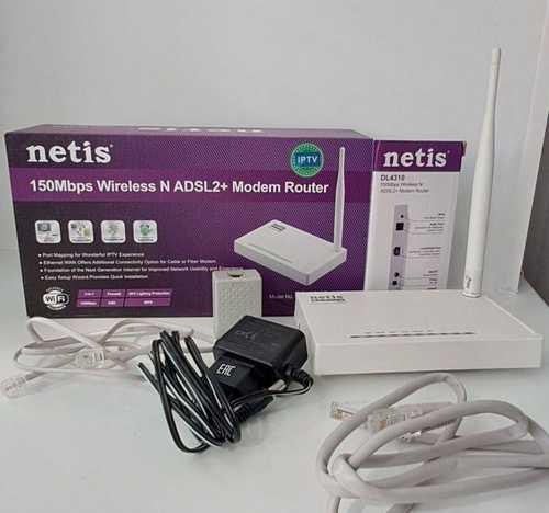 Роутер adsl2+ netis DL4310