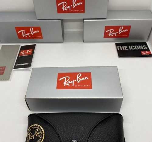 Фирменный черный чехол для очков Ray Ban