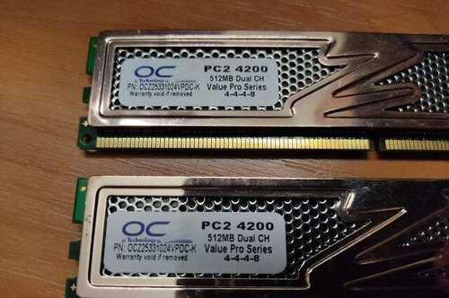 Оперативная память DDR2 OC OCZ25331024vpdc-K 512Mb