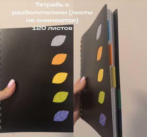 Тетрадь с разделителями (листы не снимаются) 120 л