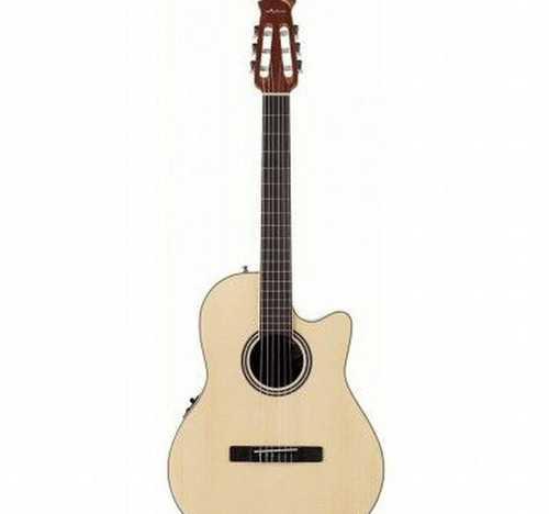 Ovation applause AB24CS-4S Mid Cutaway Nylon Natural Satin гитара классическая электроакустическая