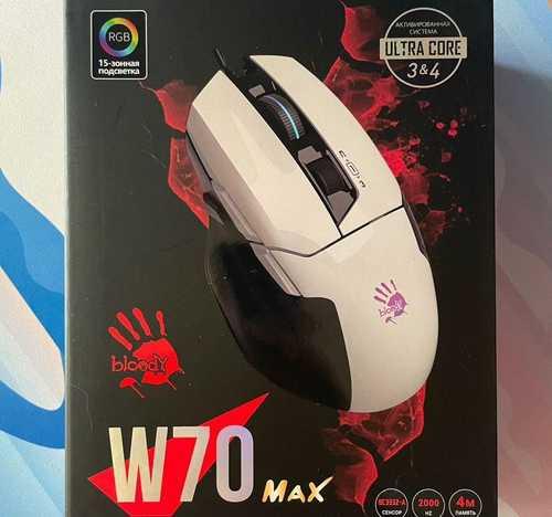 Игровая мышь A4Tech Bloody W70 Max White