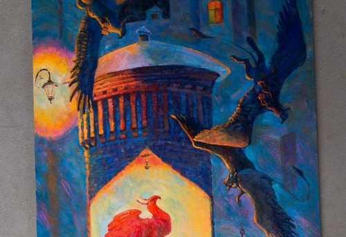 Картина питерский пейзаж "Башня грифонов"
