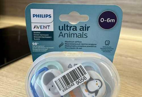Соска-пустышка силиконовая Philips Avent ultra air