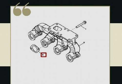 Прокладка выпускного коллектора John Deere