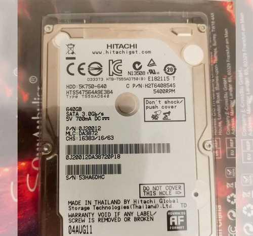 Hdd hitachi 640gb