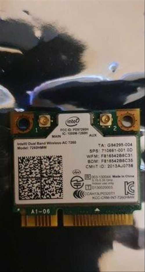 Wifi модуль Intel 7260HMW ac Mini PCI-E 2,4Гц/5 Гц
