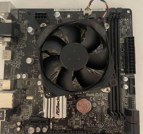 Материнская плата asrock h310cm hdv  i3 8100