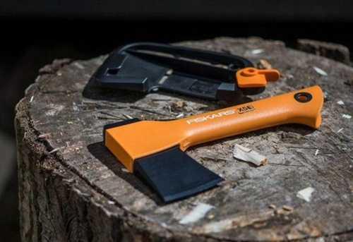 Топор туристический Fiskars X5 + Скребок (подарок)