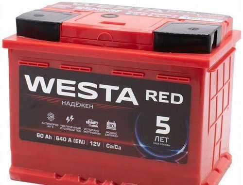 Аккумулятор westa RED 60 Ач 640 А обратная полярно