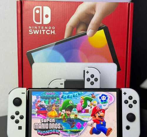 Прошитый Nintendo Switch Oled White 256Gb Чип