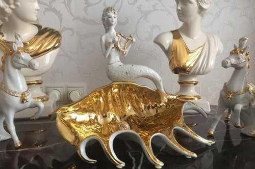 Скульптура Vittorio Sabadin, фарфор/золото Италия