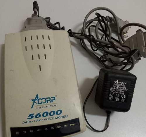 Модем Acorp 56000/56K Fax Modem V.92 ExternL