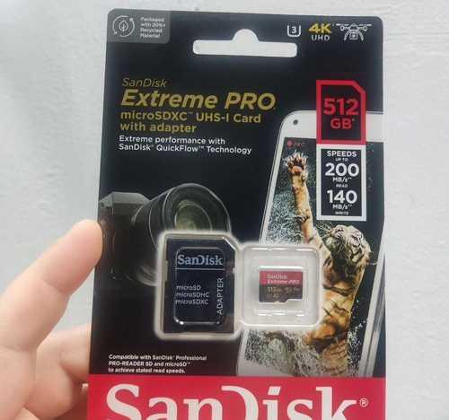 Карта памяти SanDisk Extreme Pro 512Gb