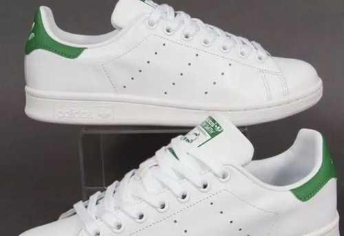 Кроссовки adidas stan smith белые с зеленым