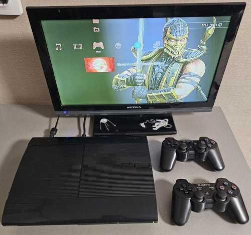 Sony Playstation 3 super slim прошитая 500гб 50игр