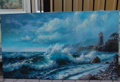 Картины маслом волны моря штормы большие
