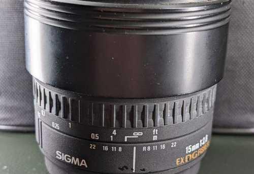 Sigma 15mm 2.8 ex dg fisheye