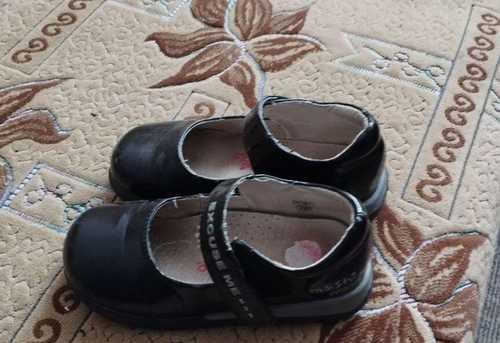 Туфли для девочки 25 размер черные