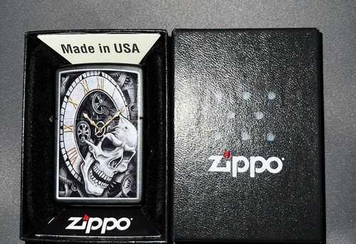 Зажигалка Zippo Skull Clock Design