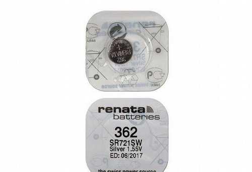 Батарейка renata SR721SW 362 (0%Hg)