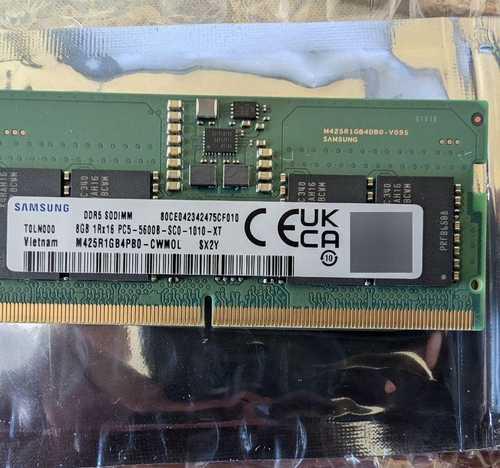 Оперативная память samsung sodimm DDR5 8GB 5600 MH