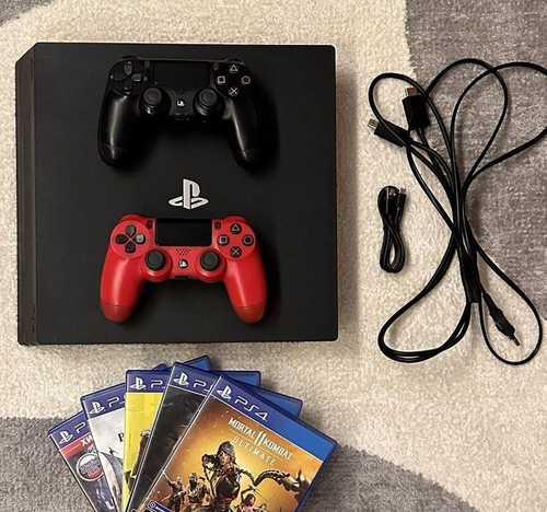 Sony playstation 4 pro 1tb (2 джоя   подписка)