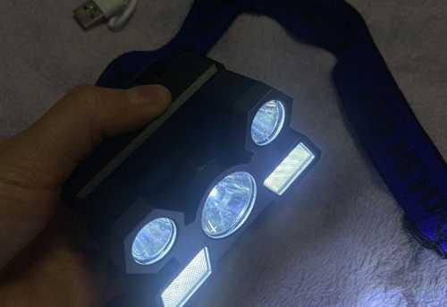 Налобный фонарь usb, новый