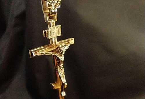 Гайтан с золотыми вставками и крестом