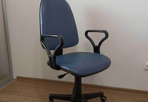 Компьютерное кресло синее кожзам с доставкой