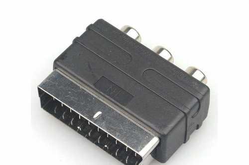 Переходник RCA(F) - 21-pin scart(M)